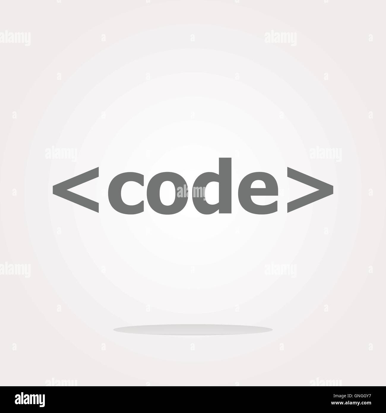 Code Sign Icon Programming Language Symbol Circles Buttons Vector Illustration Vector Icon