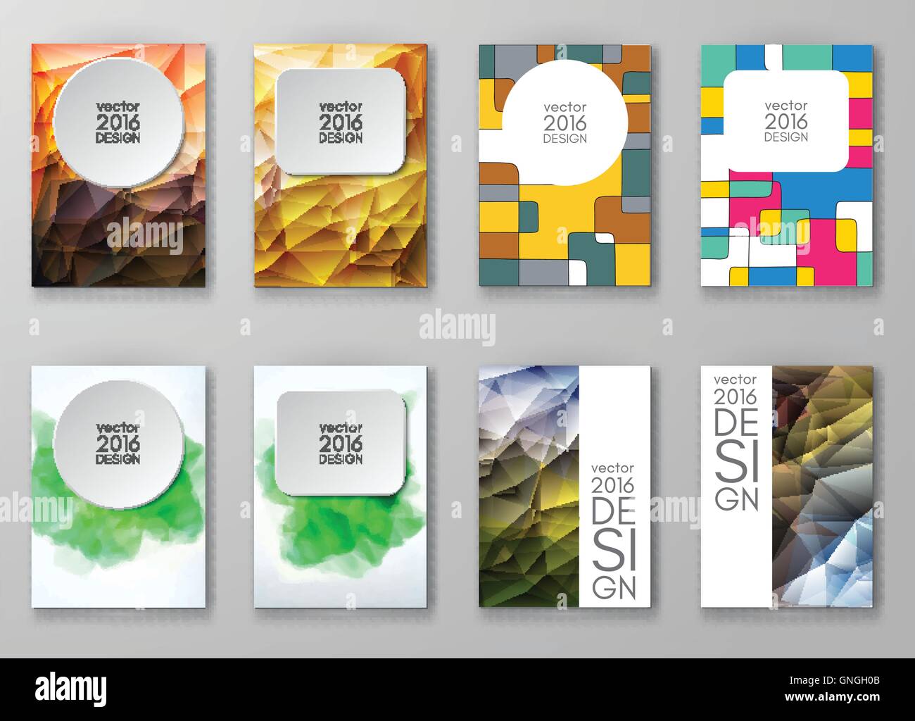 Brochure with Multicolored Backgrounds Stock Vector Image & Art - Alamy