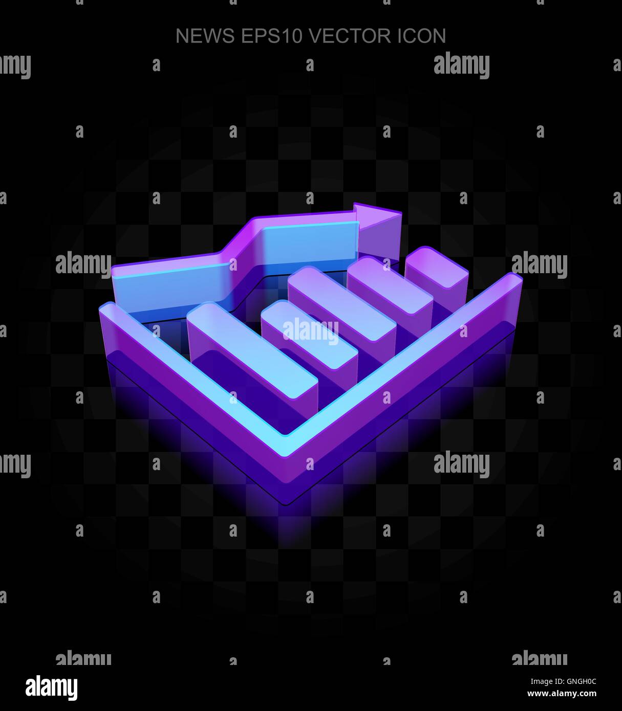 Neon arrow down hi-res stock photography and images - Alamy