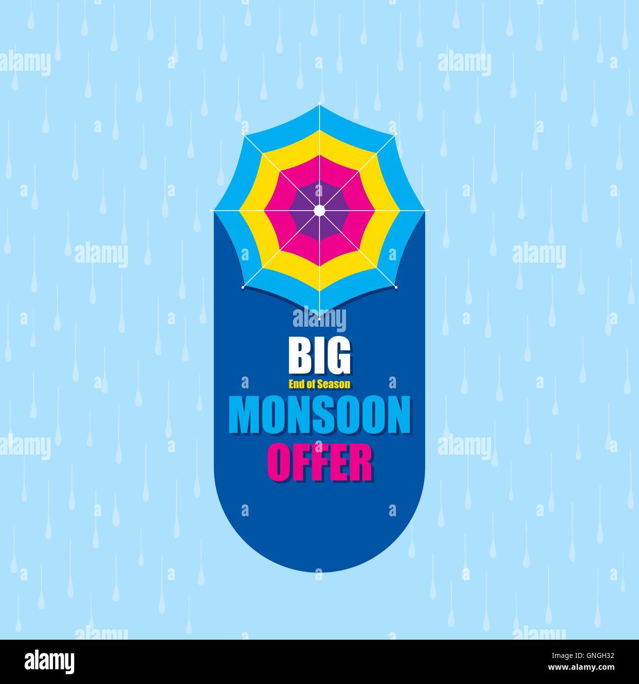 big monsoon offer banner design Stock Vector Image & Art - Alamy
