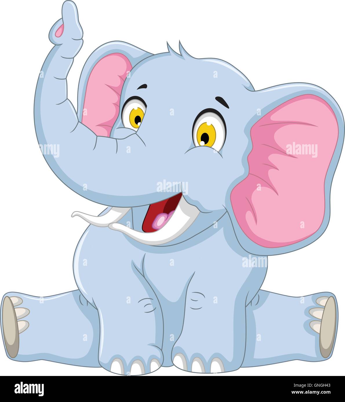 Elephant with big tusks Stock Vector Images - Alamy