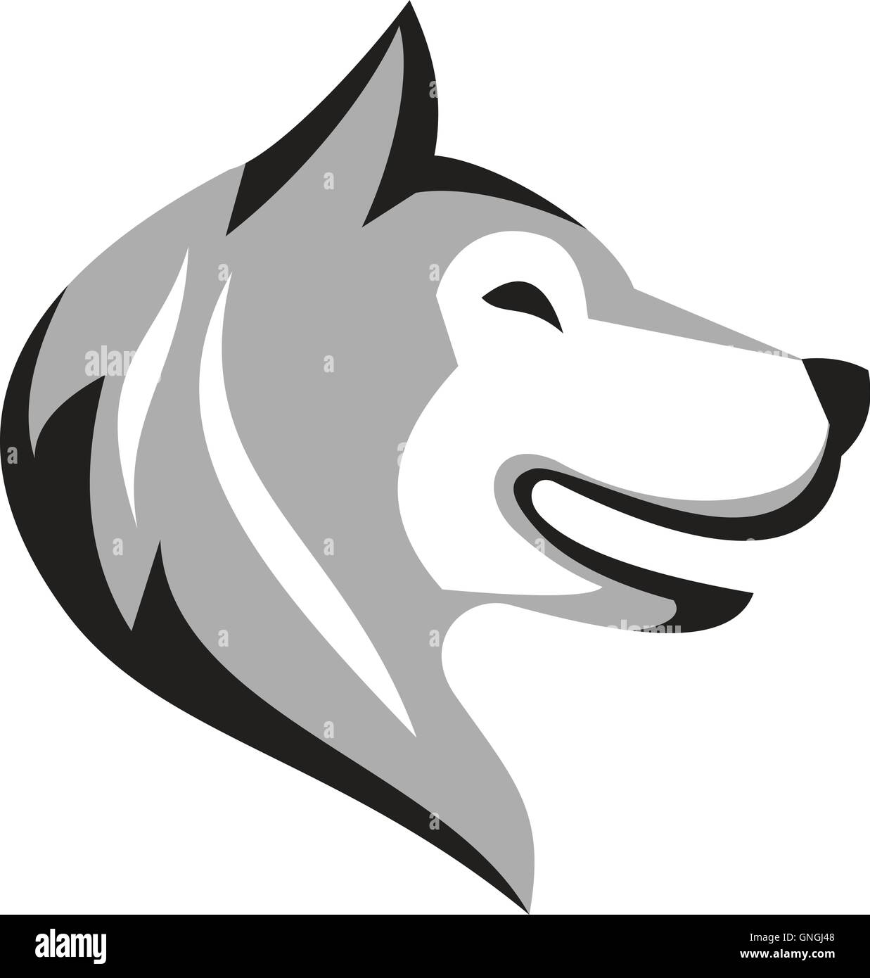 Husky side Stock Vector Images - Alamy