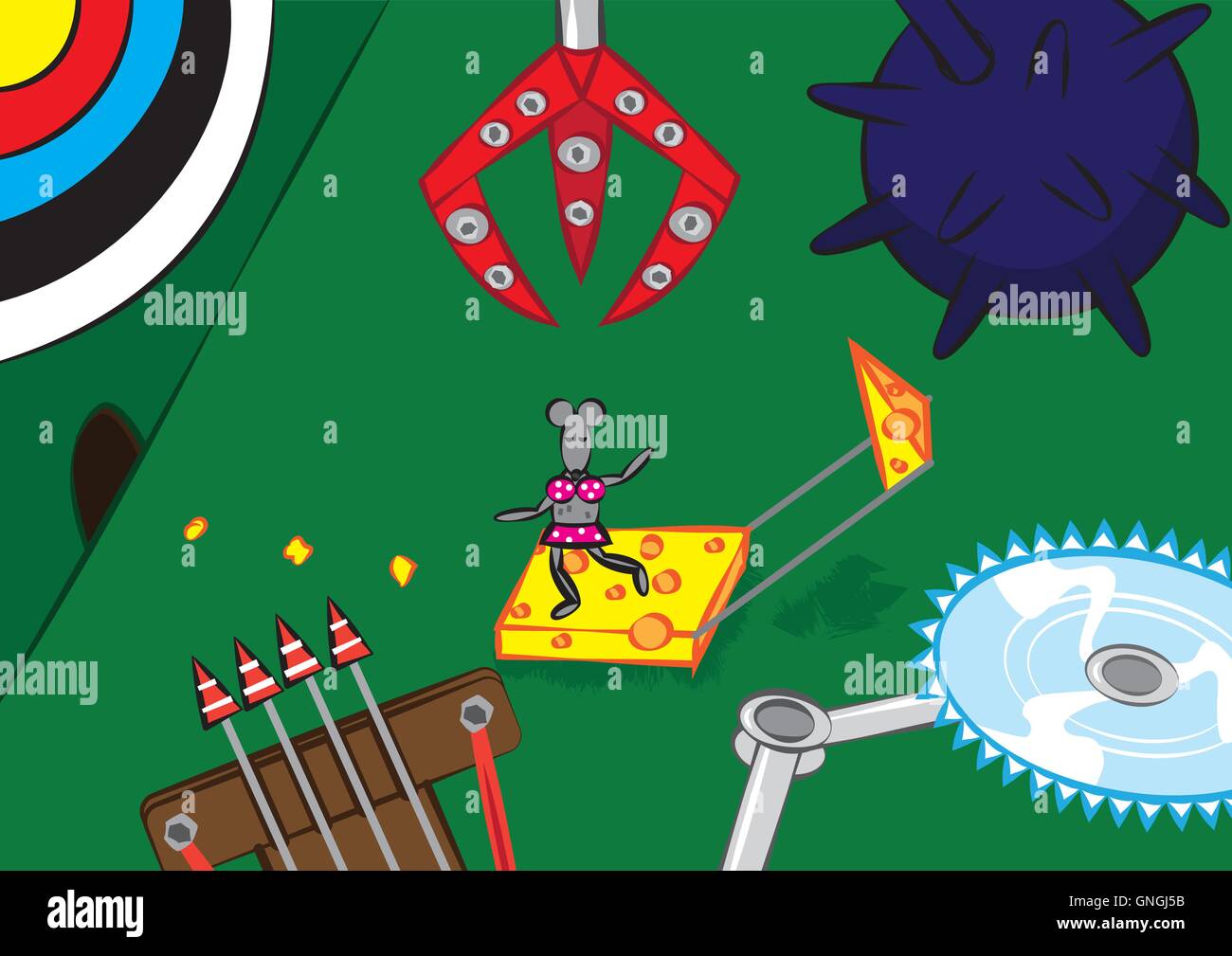 Mouse trap illustration hi-res stock photography and images - Alamy