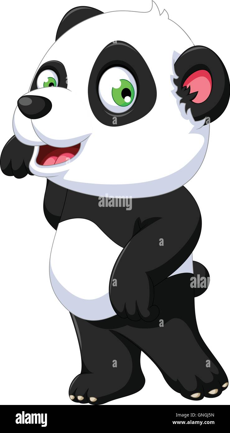 cute panda cartoon posing Stock Vector Image & Art - Alamy