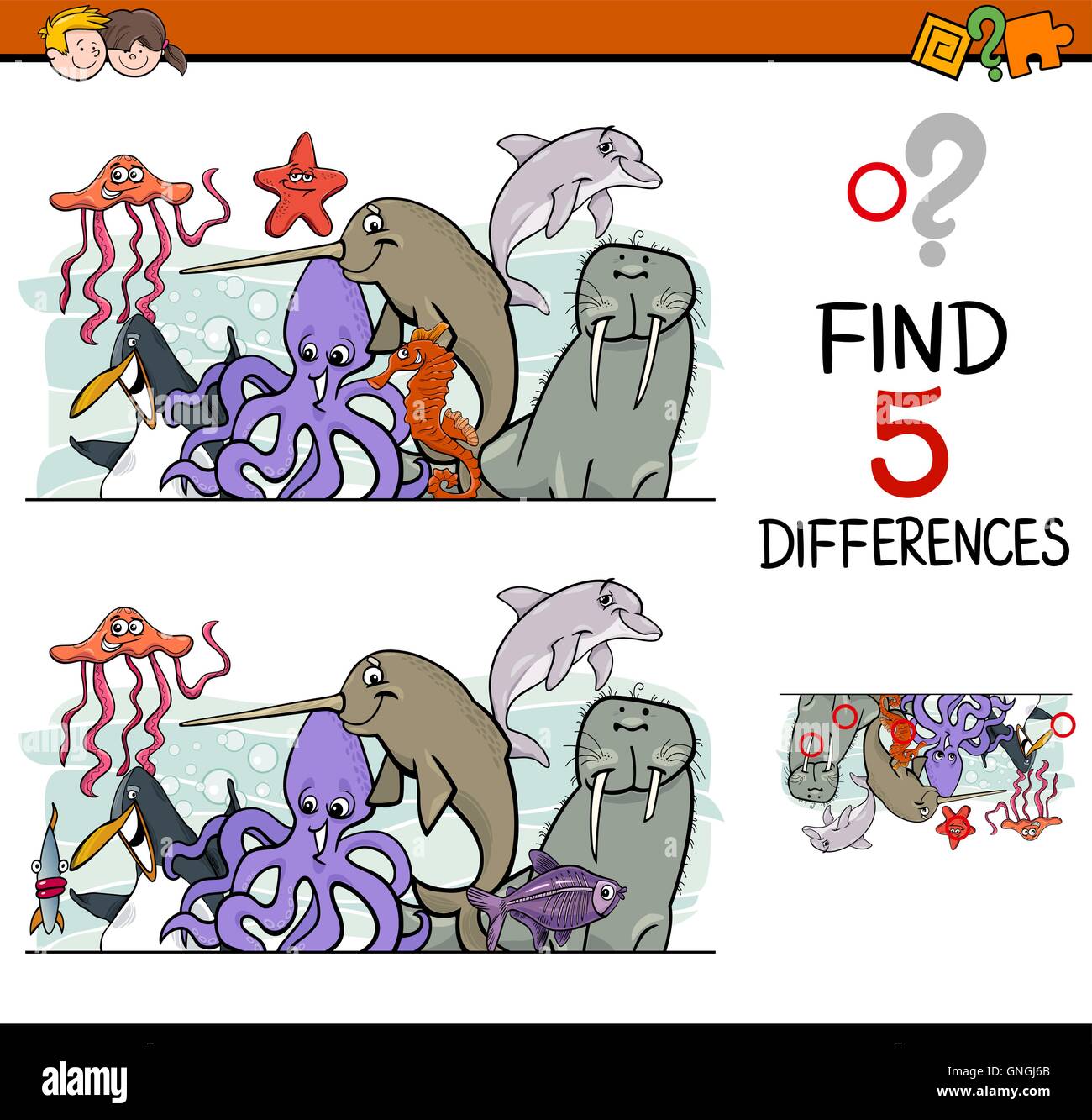 differences task for kids Stock Vector Image & Art - Alamy