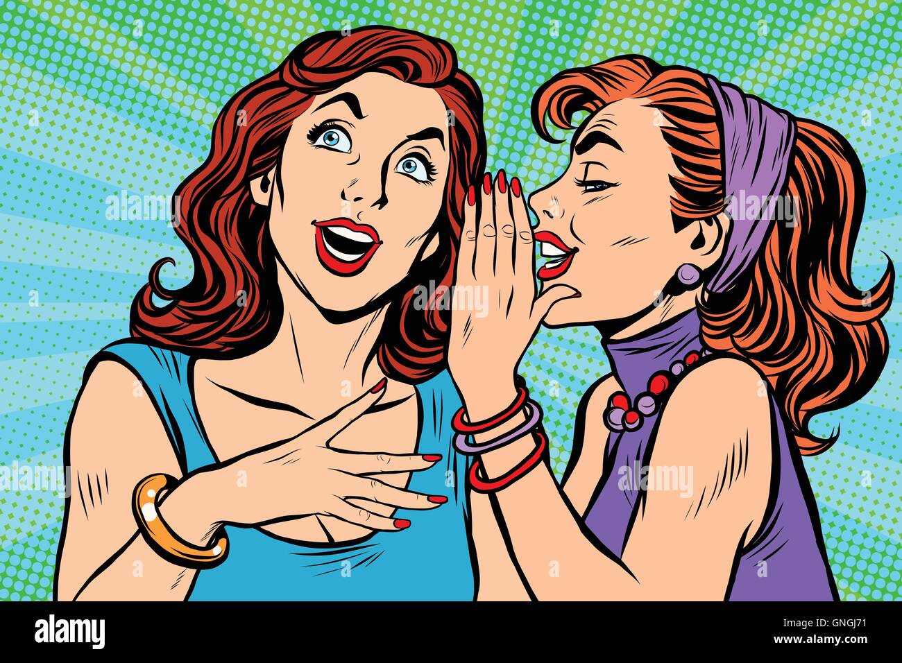 Women gossiping retro hi-res stock photography and images - Alamy