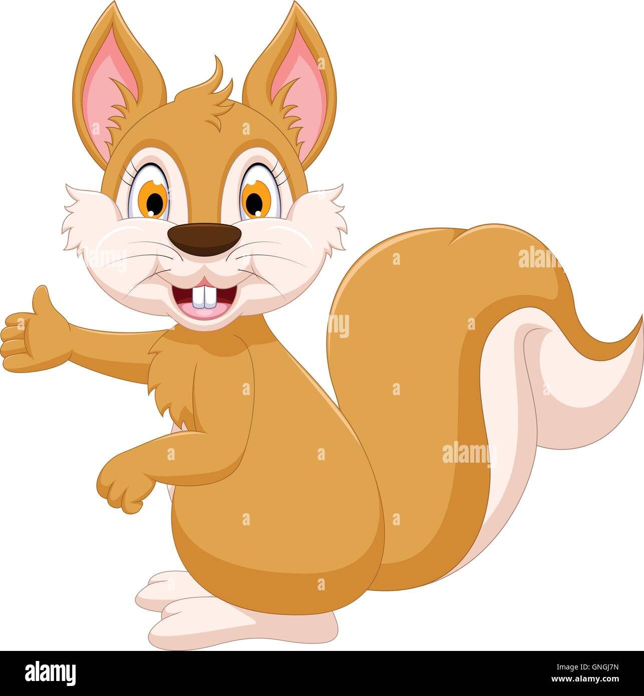 cute squirrel cartoon showing Stock Vector Image & Art - Alamy