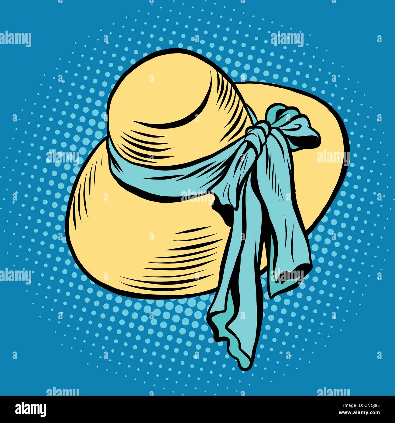 Ribbon sun hat Stock Vector Images - Alamy