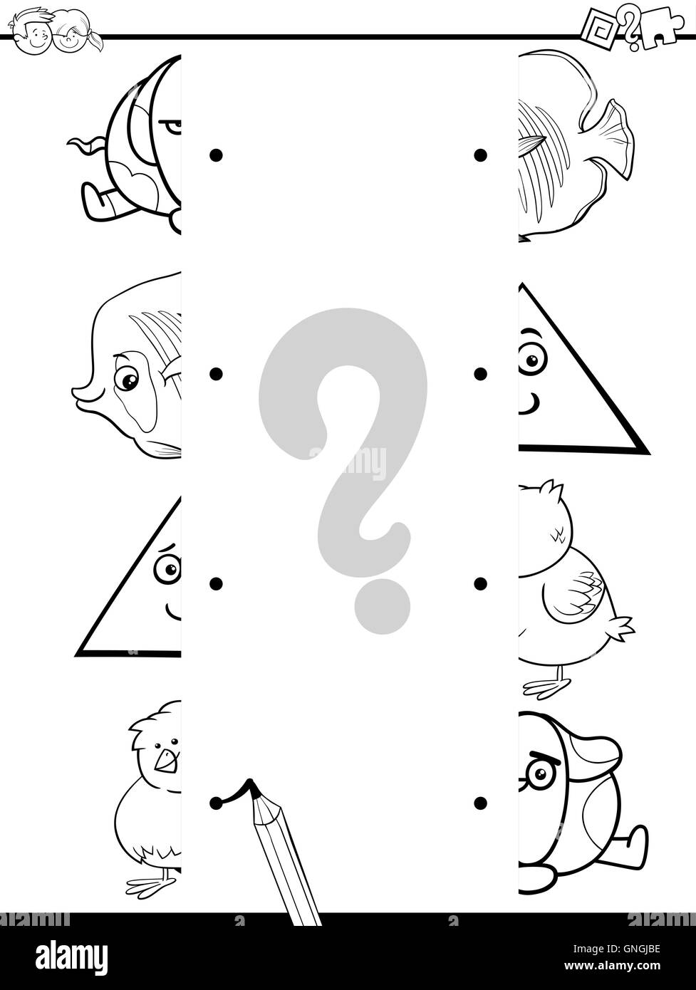 Game halves activity Stock Vector Images - Alamy