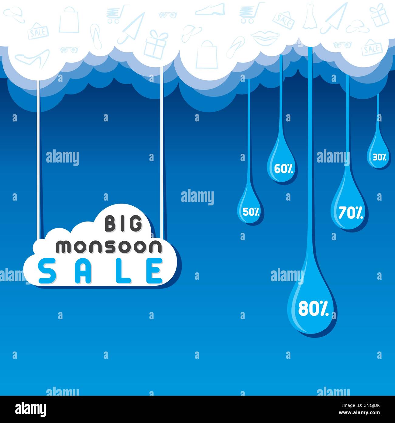 big monsoon sale banner design Stock Vector Image & Art - Alamy