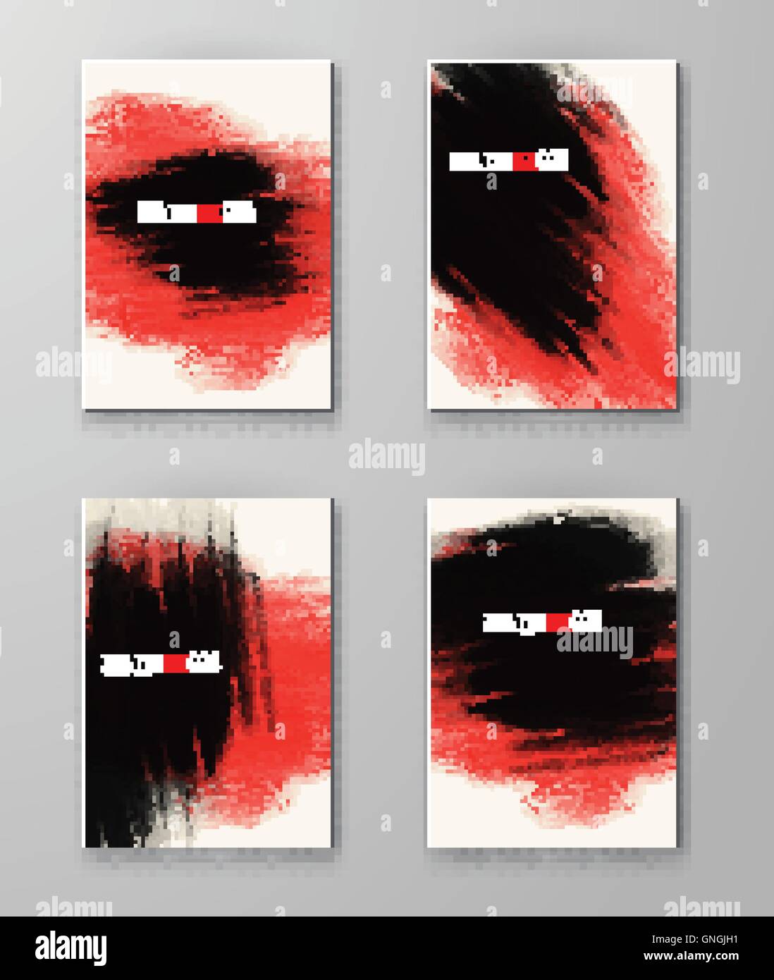 Red ink black background Stock Vector Images - Alamy