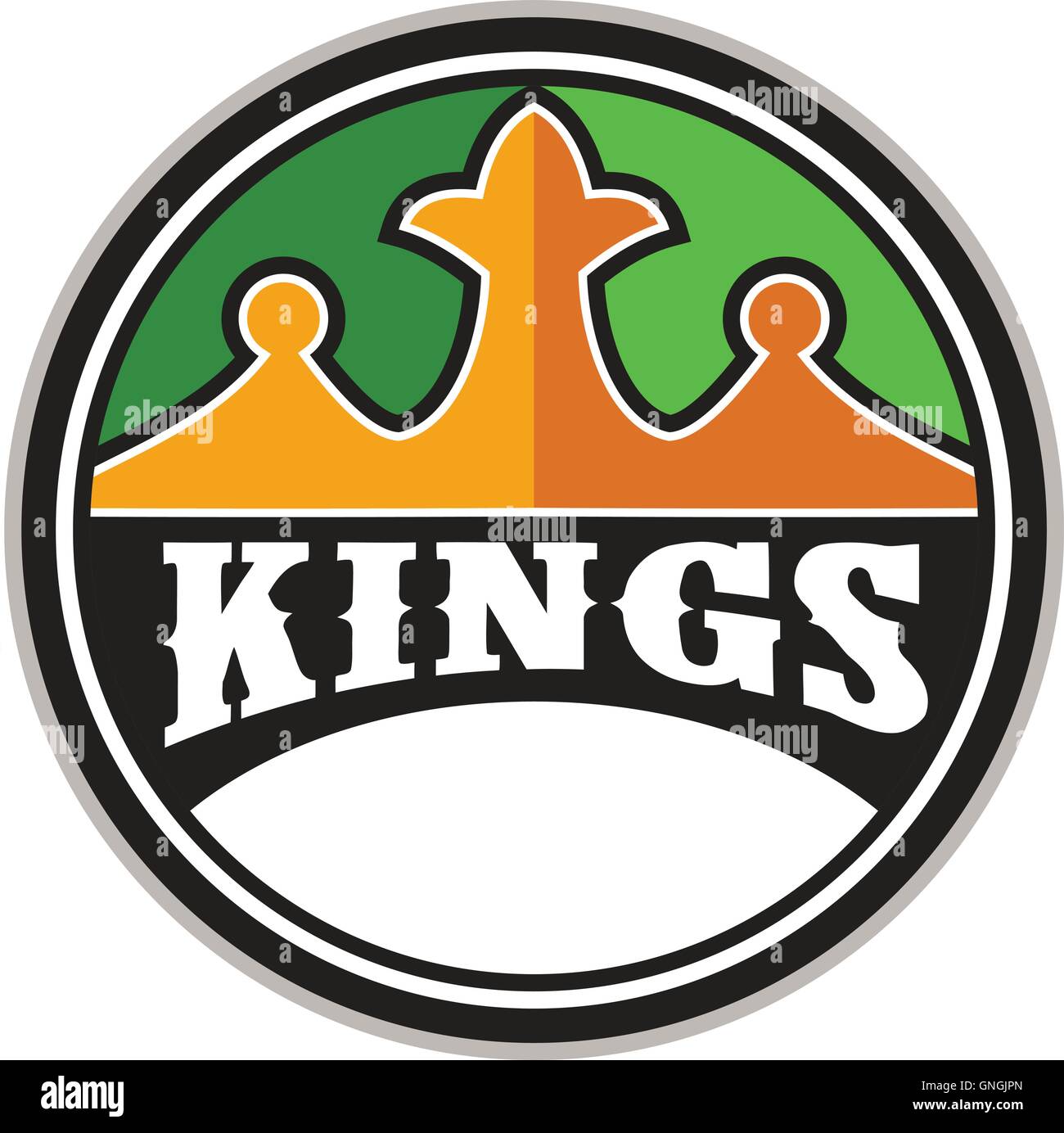 King Crown Kings Circle Retro Stock Vector Image & Art - Alamy