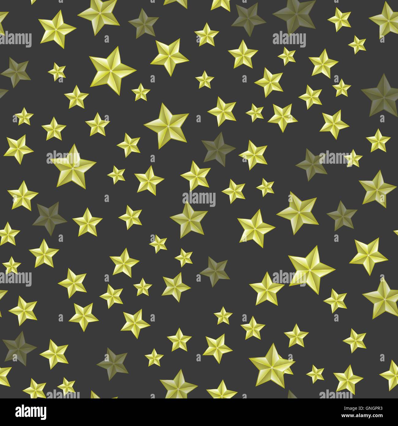 Set of Yellow Stars. Seamless Starry Pattern Stock Vector Image & Art ...