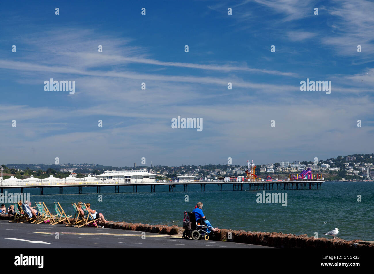 Paington Sands and Pier, Paignton, South Devon, England Stock Photo - Alamy