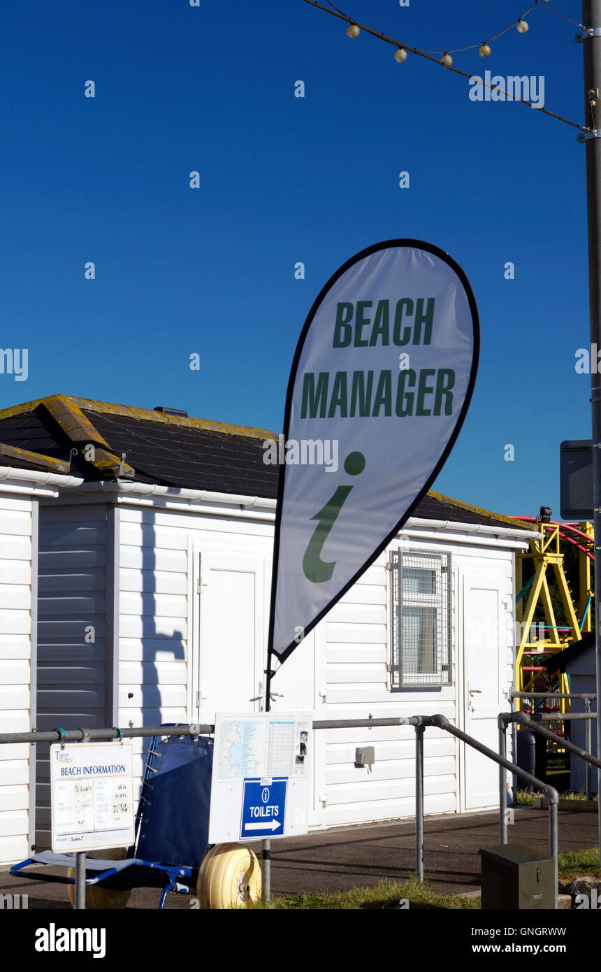 Beach Managers office, Paignton Sands, Paignton, Devon, England Stock ...