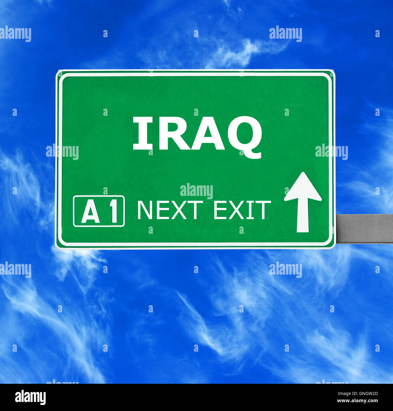 Road sign highway iraq hi-res stock photography and images - Alamy