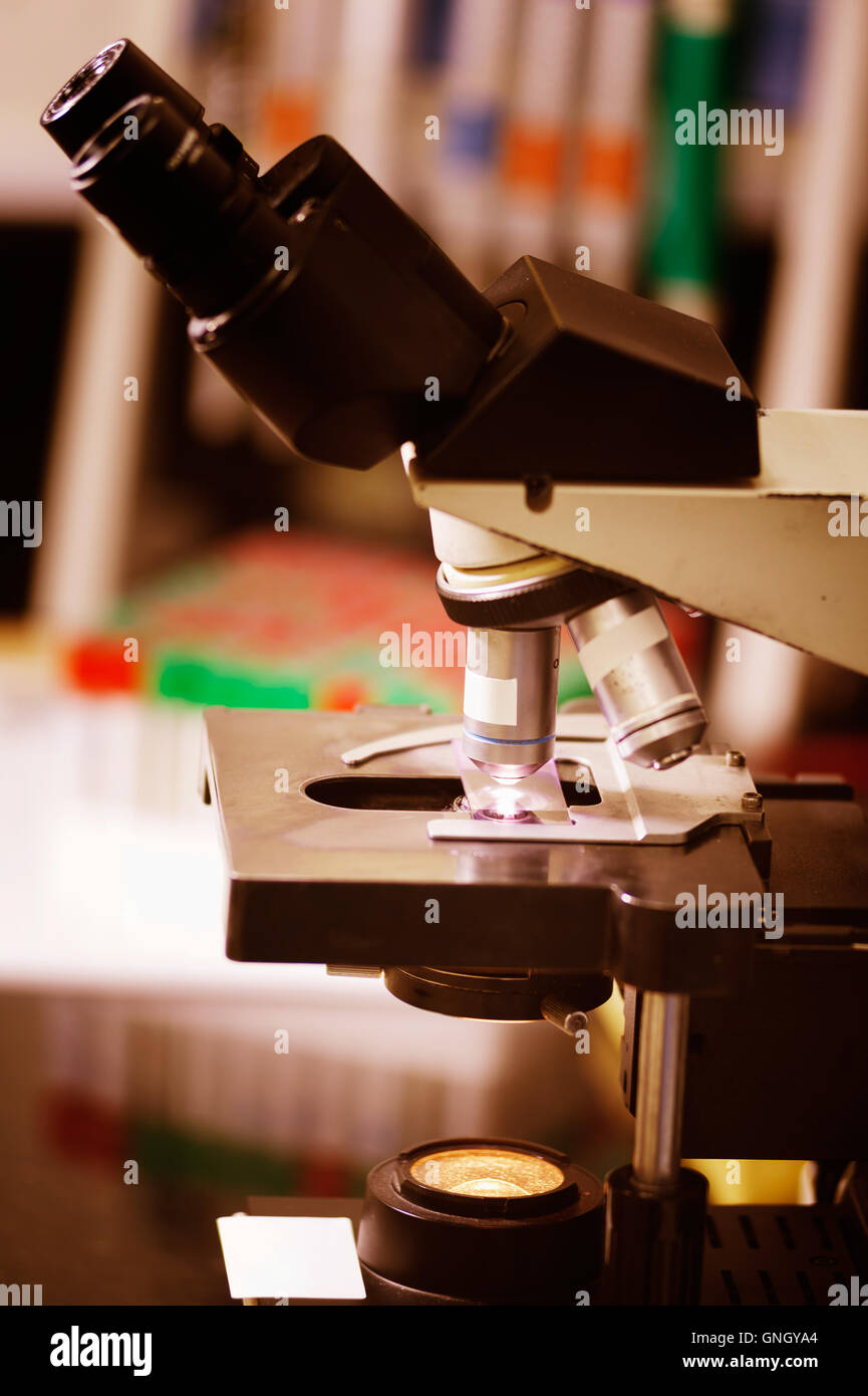 eye microscope for diagnostic disease in hospital laboratory Stock ...