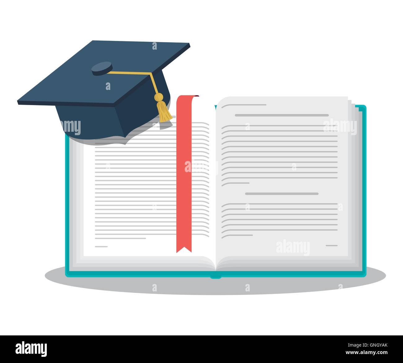 book with graduation hat isolated icon Stock Vector Image & Art - Alamy