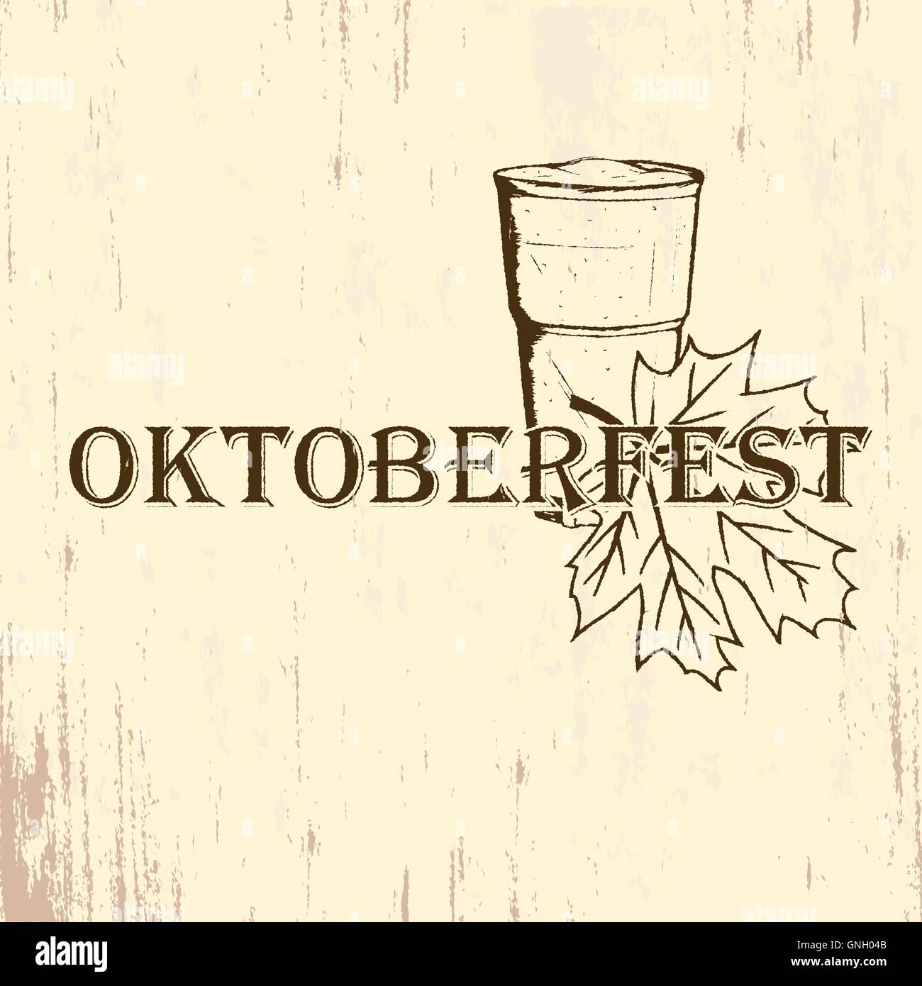Oktoberfest emblem in hand drawn sketch style Stock Vector Image & Art ...