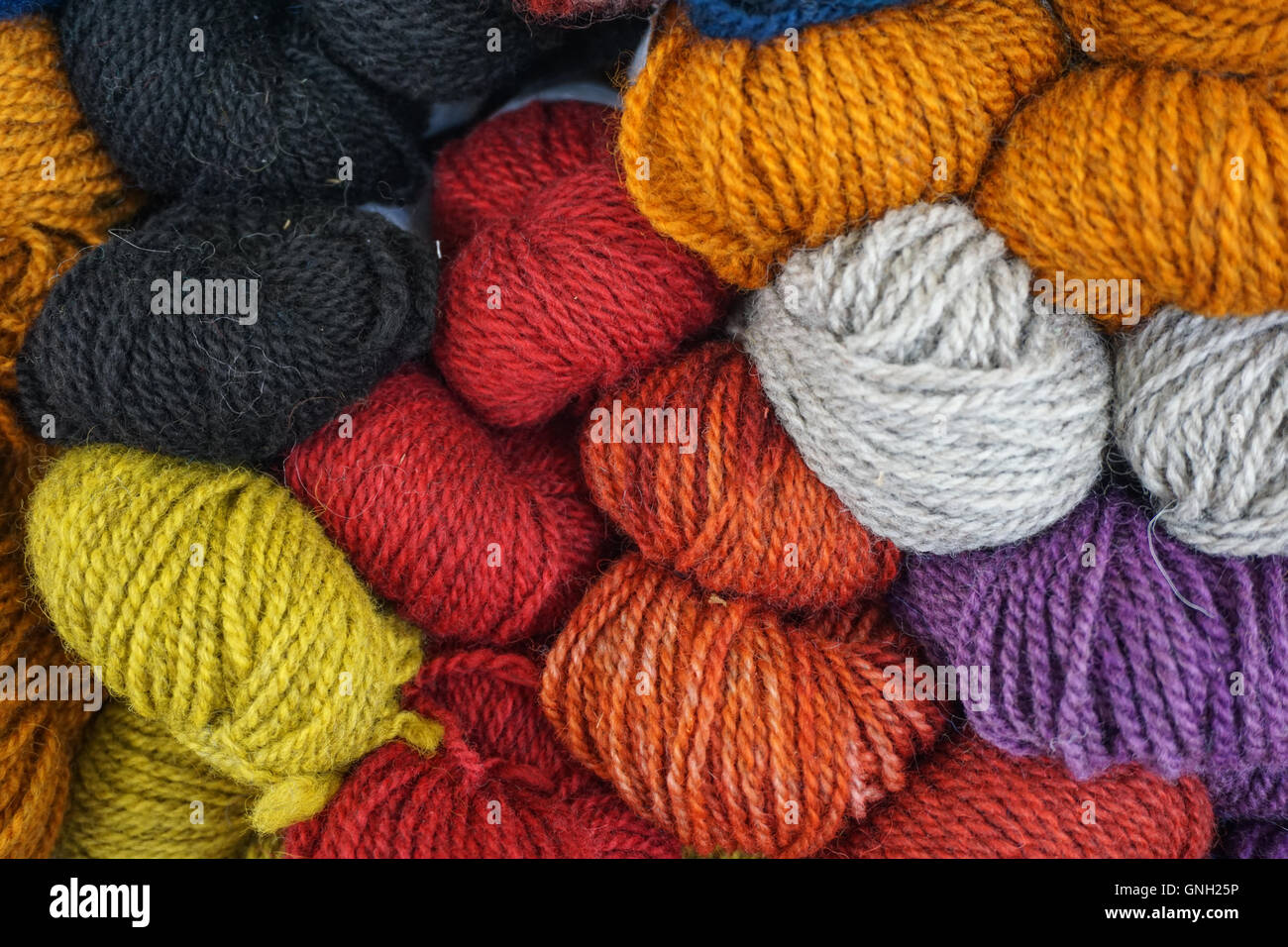 Close up yarn in knitting hi-res stock photography and images - Alamy