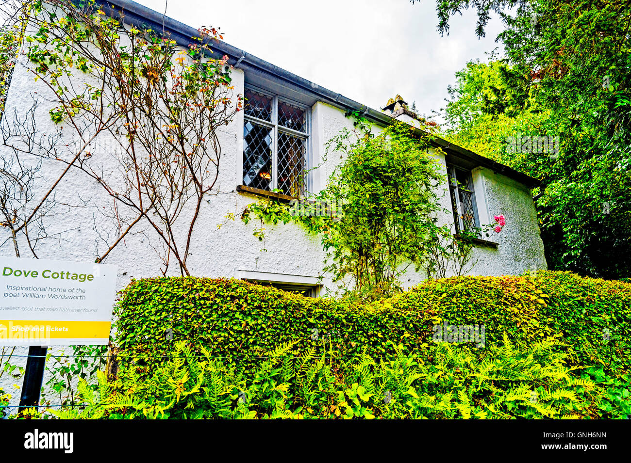 Grasmere (Cumbria), Dove Cottage, home of William Wordsworth Stock ...