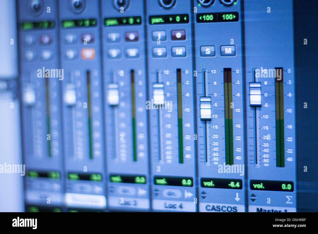 Professional sound recording audio studio digital equipment, amplifier ...