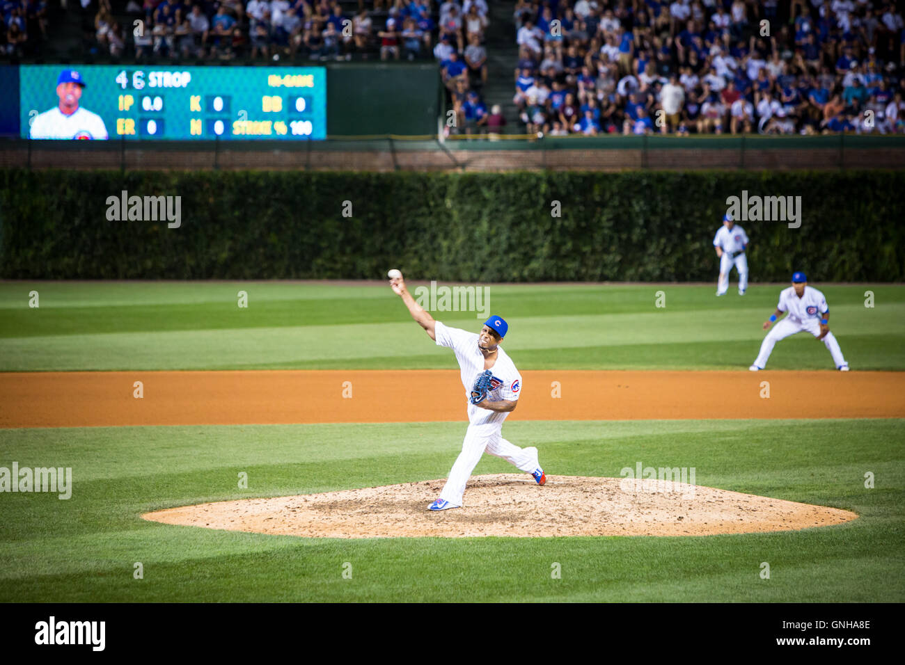 Baseball at Wrigley Field Stock Photo - Alamy