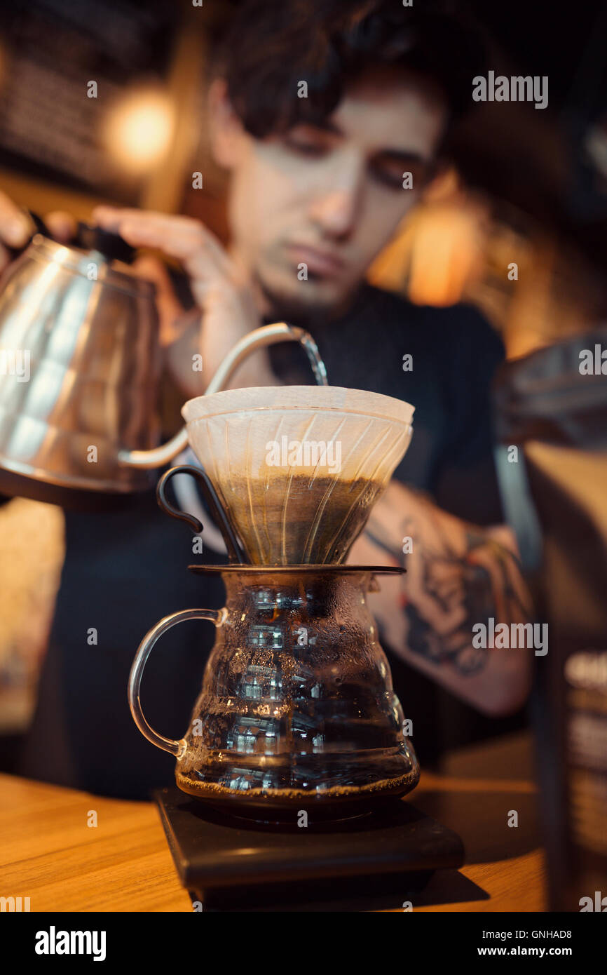 Work at a coffee shop hi-res stock photography and images - Alamy