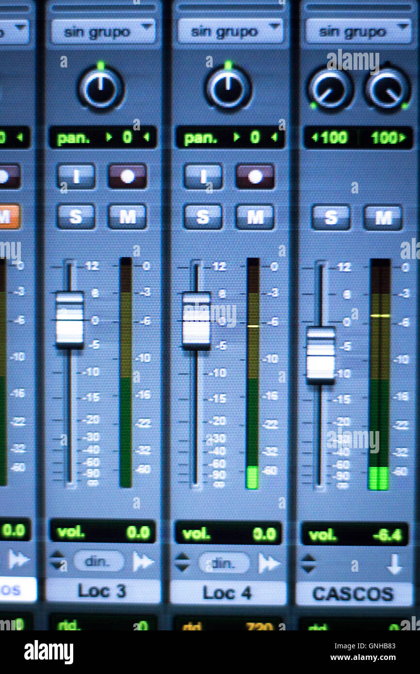 Professional sound recording audio studio digital equipment, amplifier ...