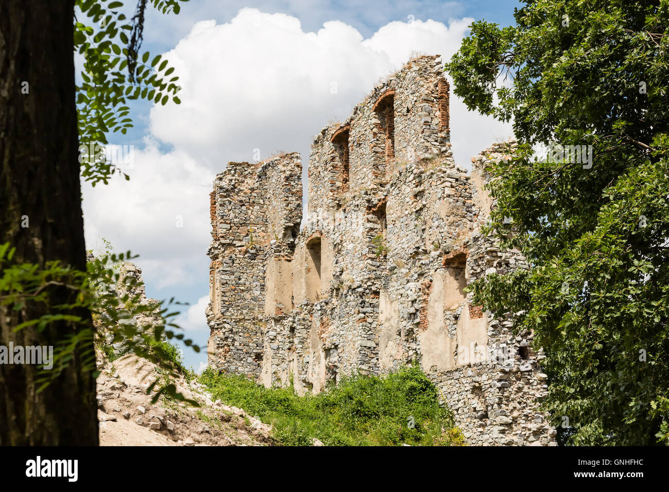 Apponyi castle ruins from the 13th century. Oponice, Slovakia Stock ...