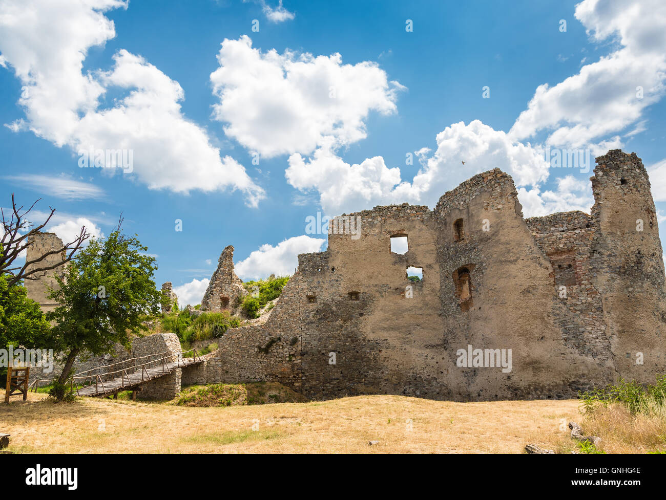 Apponyi castle ruins from the 13th century. Oponice, Slovakia Stock ...
