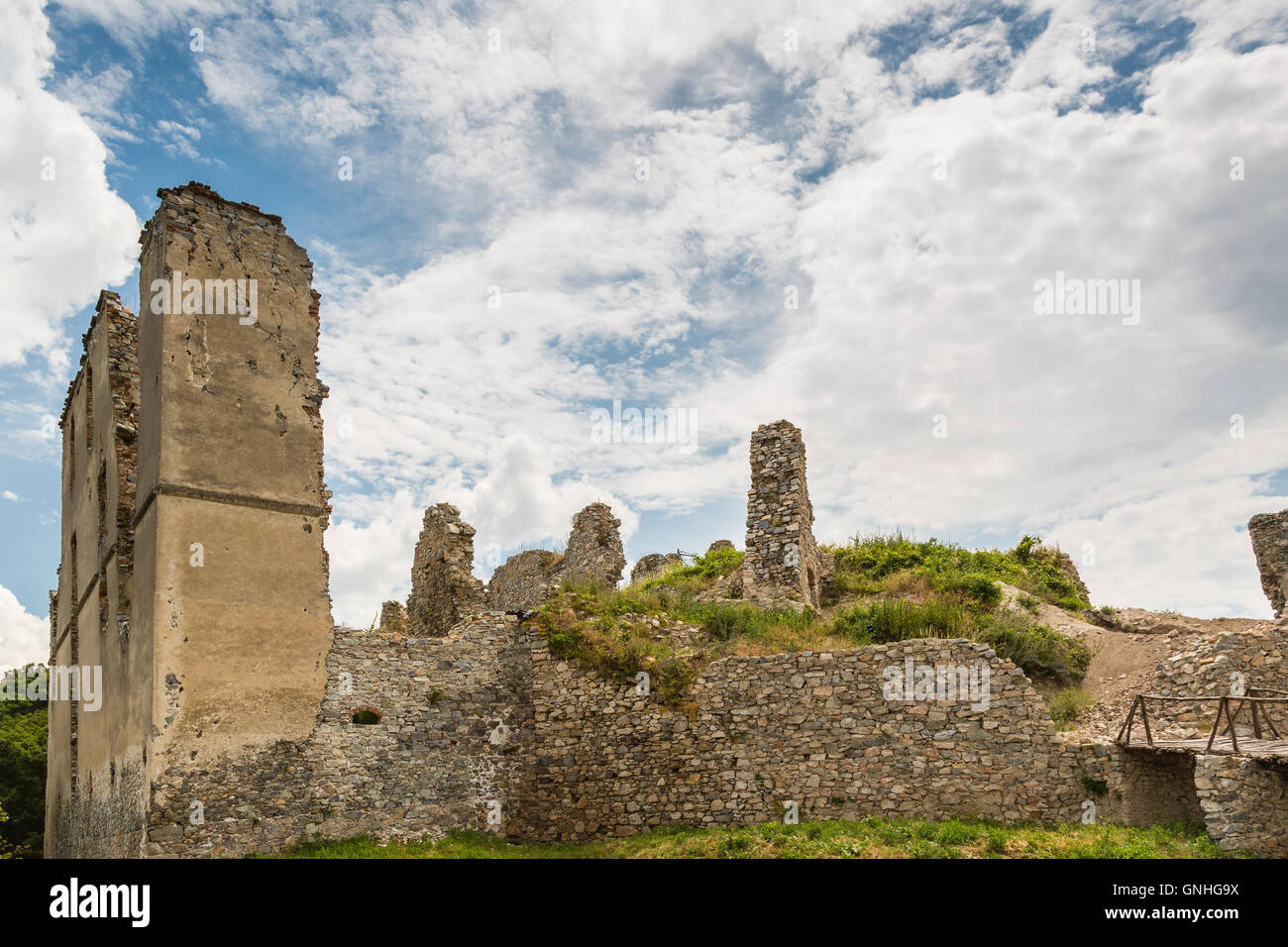 Apponyi castle ruins from the 13th century. Oponice, Slovakia Stock ...