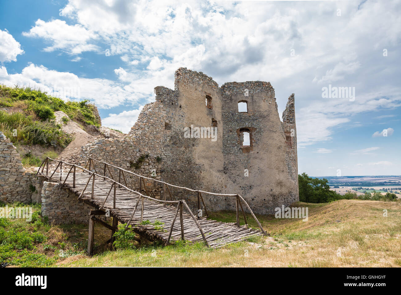 Apponyi castle ruins from the 13th century. Oponice, Slovakia Stock ...