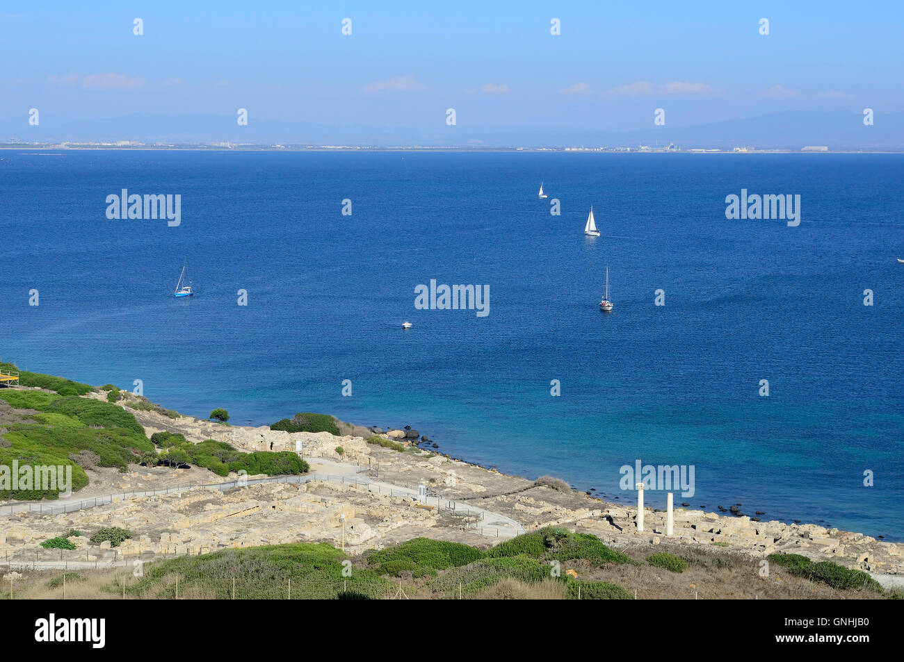 Excavations of the ancient city Tharros, Sinis Peninsula, Oristano ...