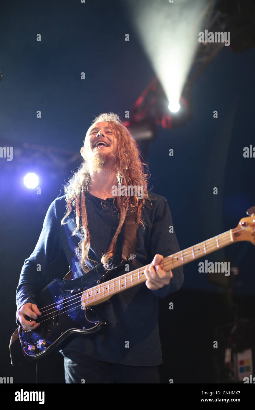 Saul Godman of Clean Cut Kid performing on the Festival Republic Stage ...