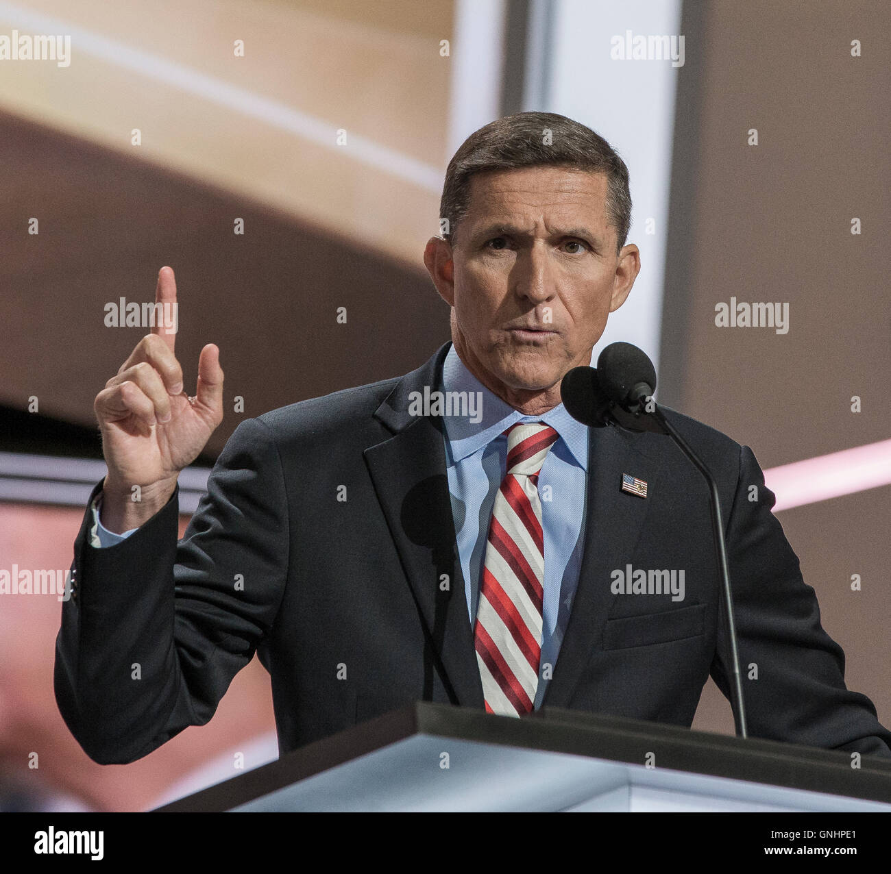 Cleveland, Ohio, USA, 18th July, 2016 Lt. General Michael Flynn at the ...