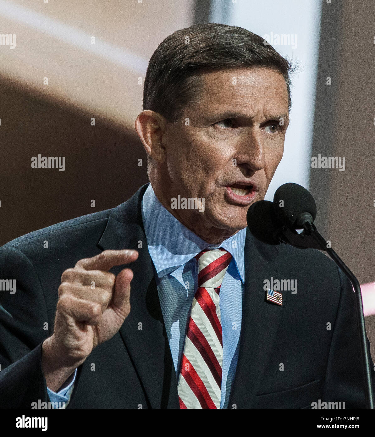 Cleveland, Ohio, USA, 18th July, 2016 Lt. General Michael Flynn at the ...