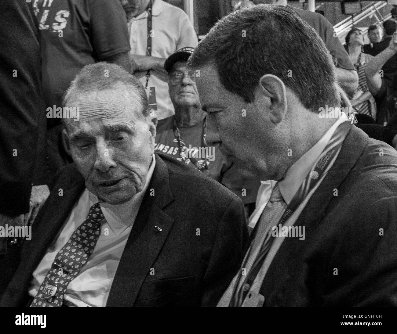 Cleveland, Ohio, USA,19th July, 2016 Senator Robert Dole is interviewed ...