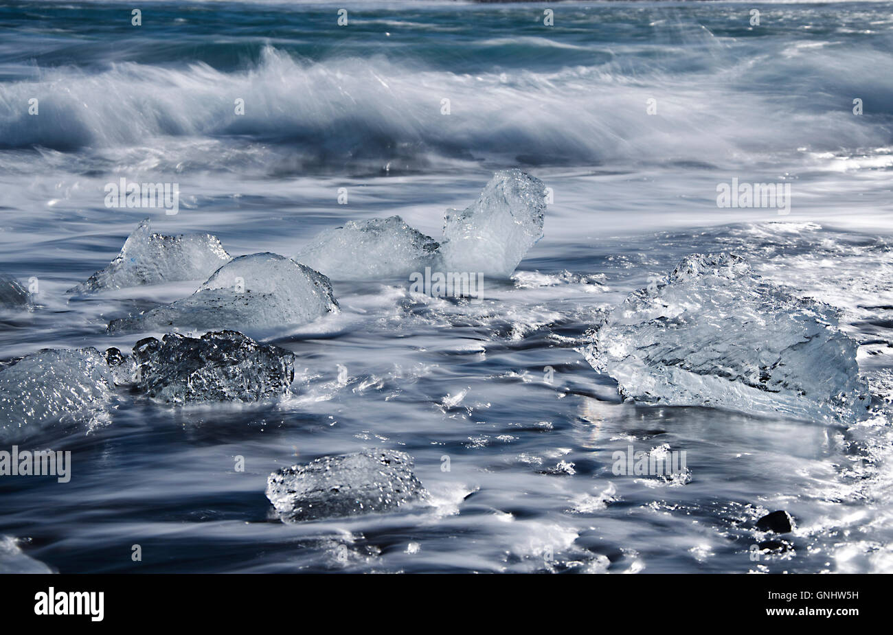 Icelandic icy beach Stock Photo - Alamy