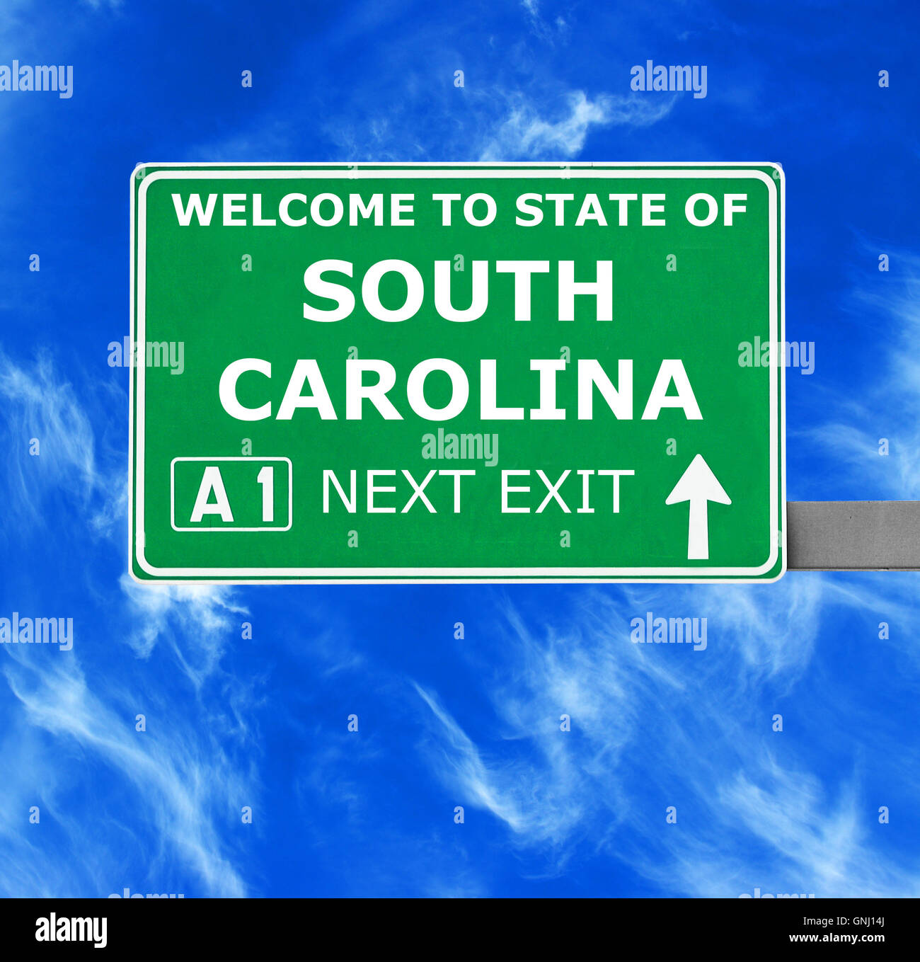 SOUTH CAROLINA road sign against clear blue sky Stock Photo - Alamy