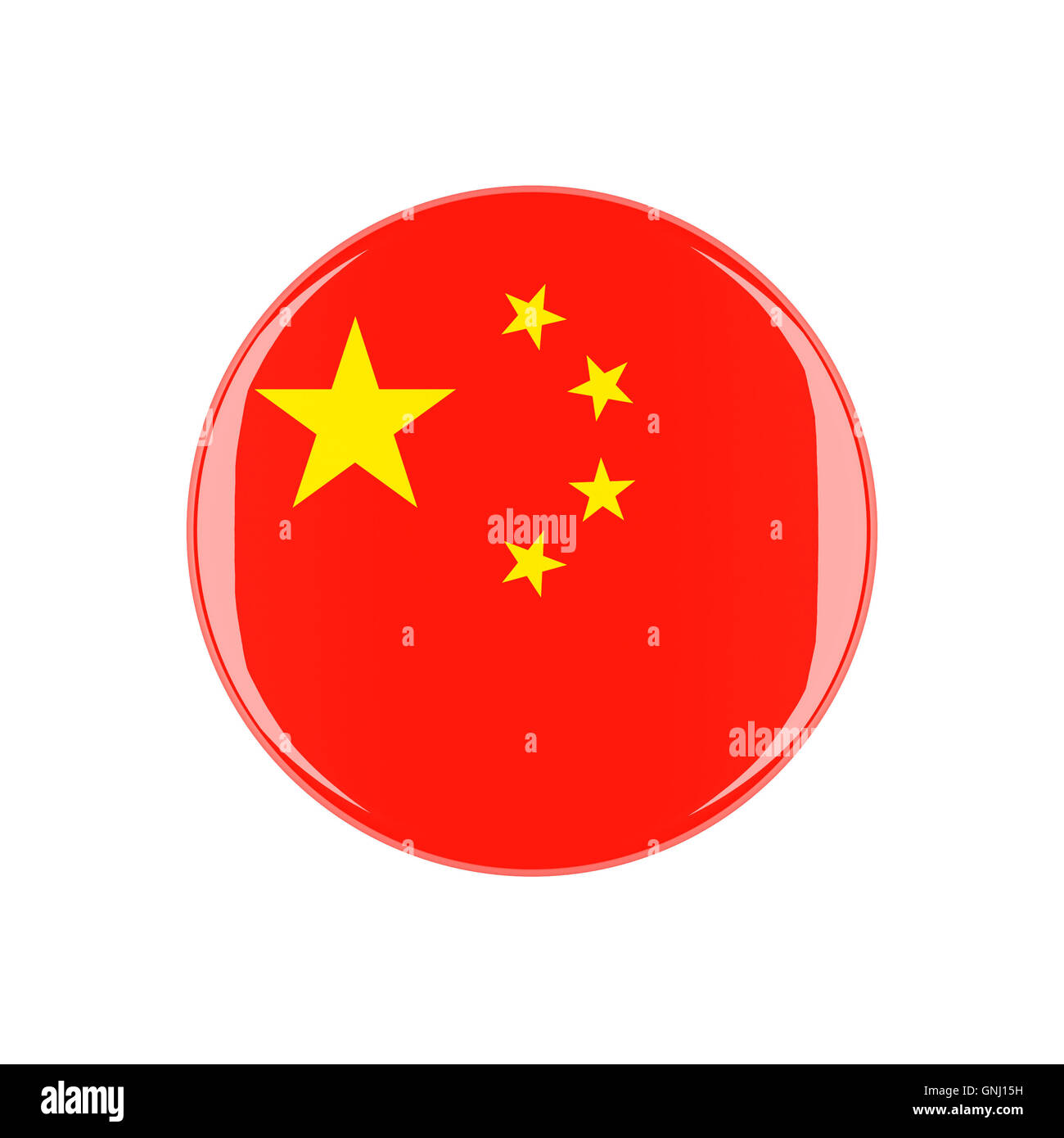 china 3d button isolated on white background Stock Photo - Alamy
