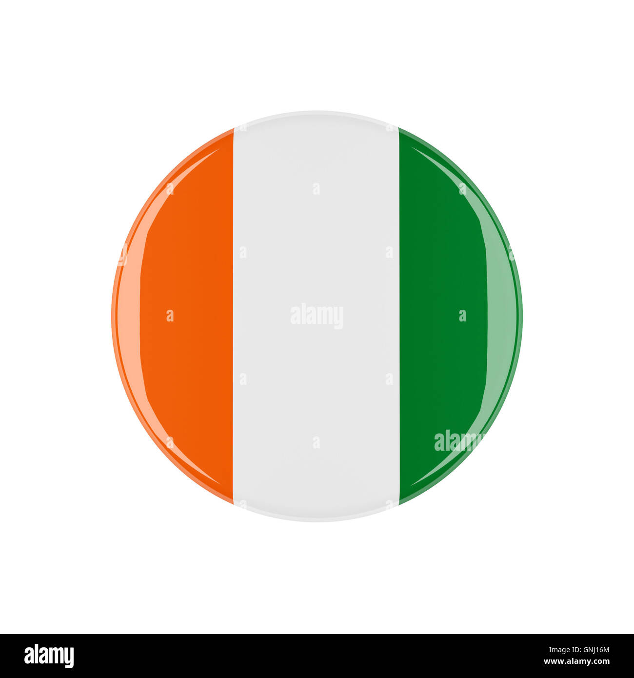 ireland 3d button isolated on white background Stock Photo - Alamy