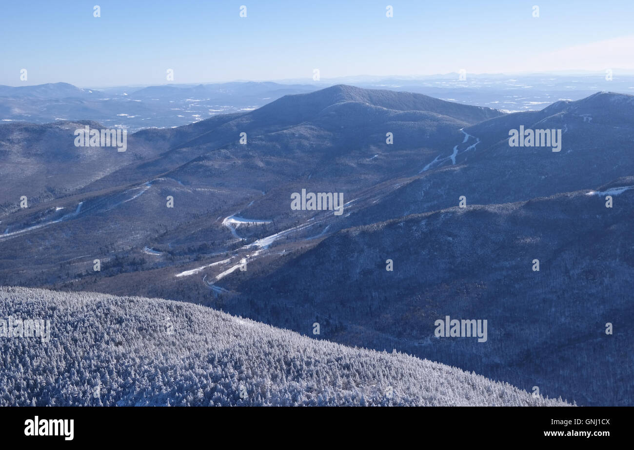 Snow covered landscape, vermont, United States Stock Photo - Alamy