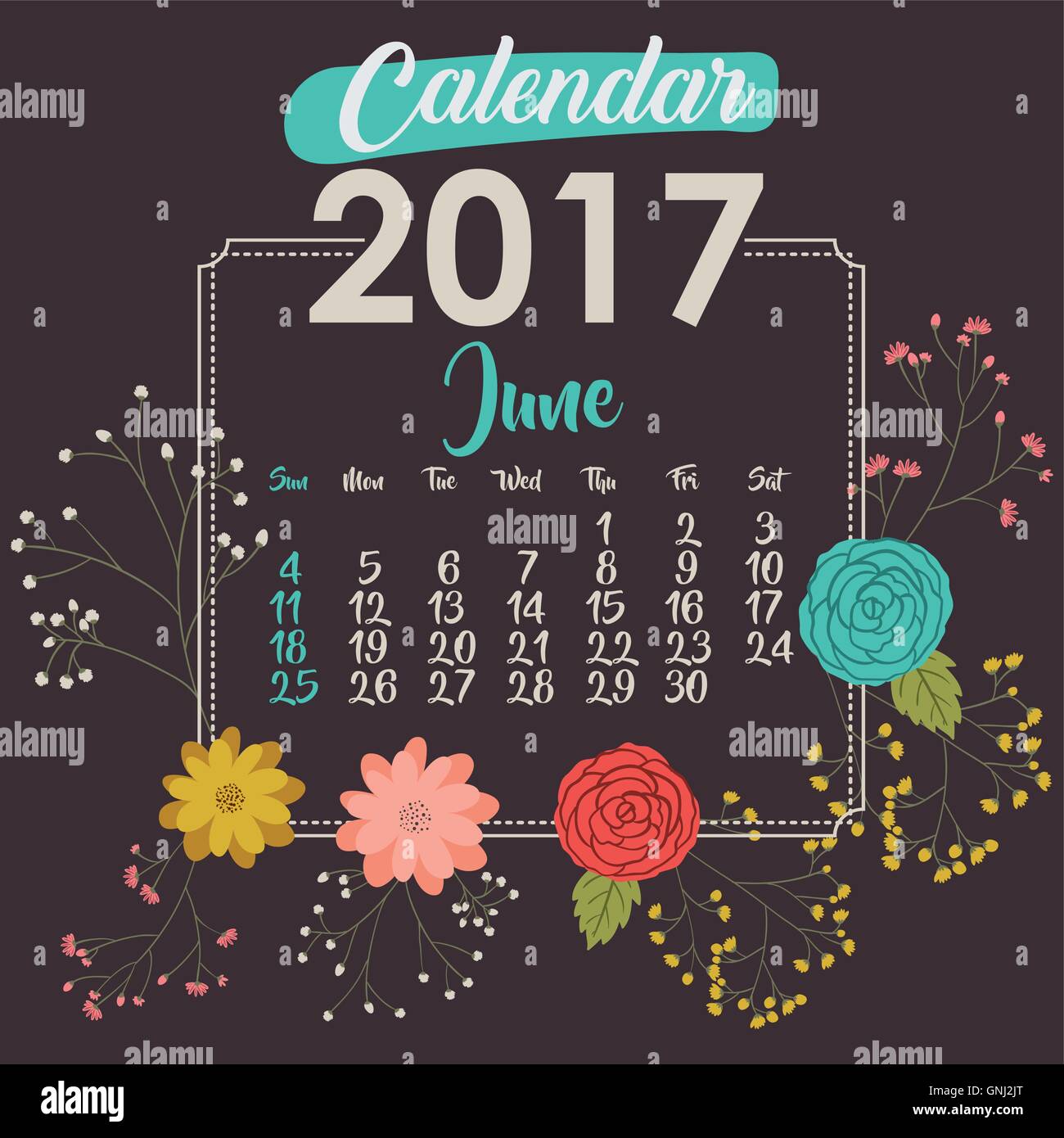 2017 year calendar design Stock Vector Image & Art - Alamy