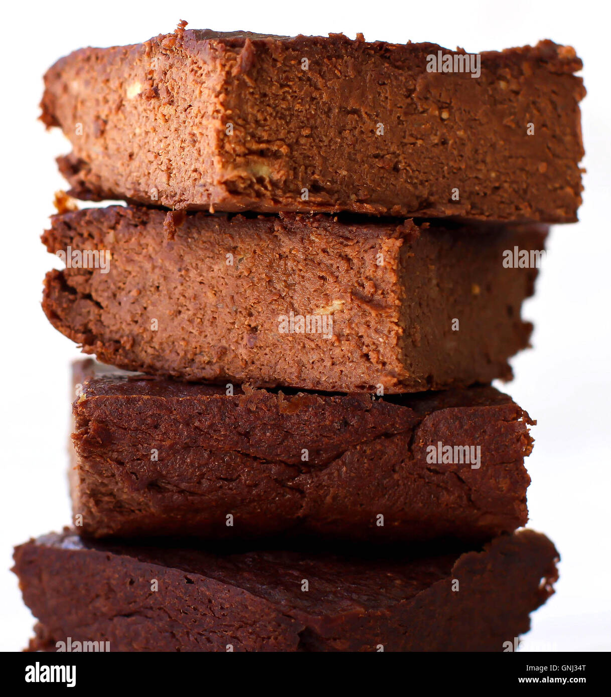 Close-up stack of brownies Stock Photo - Alamy