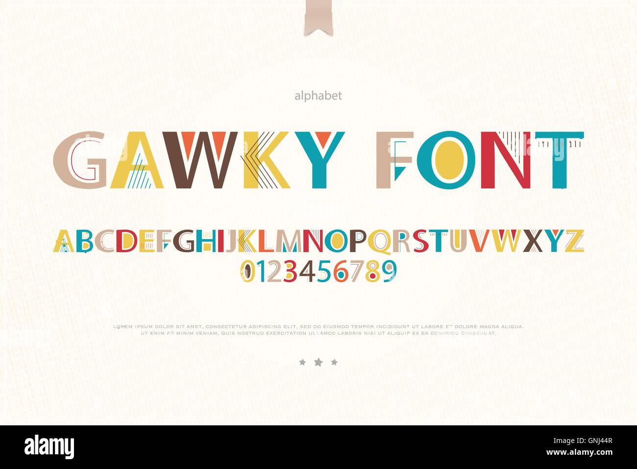 Geometric Style Alphabet Letters And Numbers Vector Font Type Design