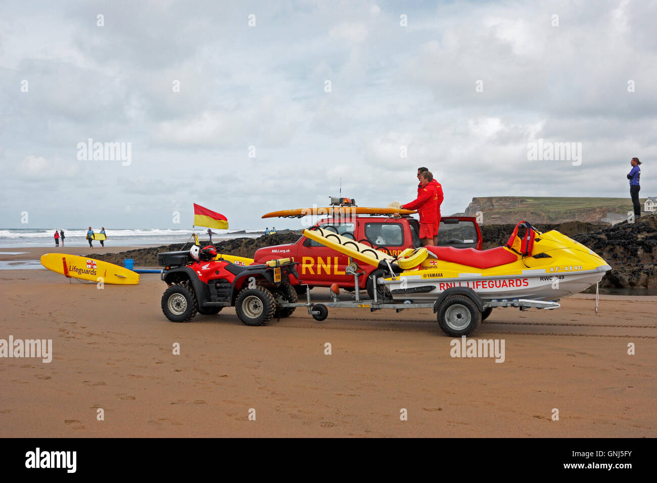 Rnli lifeguards jet ski hi-res stock photography and images - Alamy