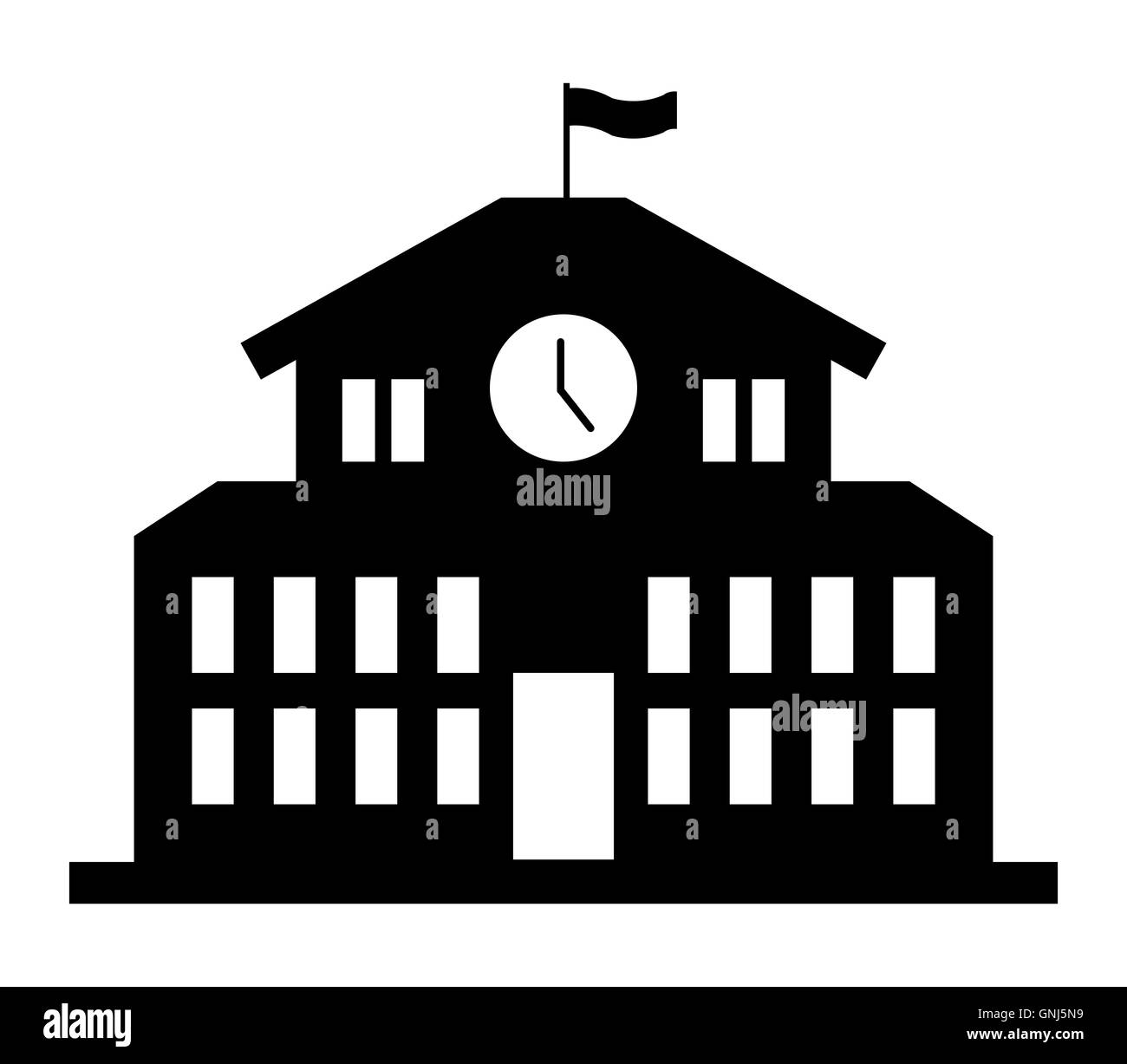 school building icon Stock Photo - Alamy