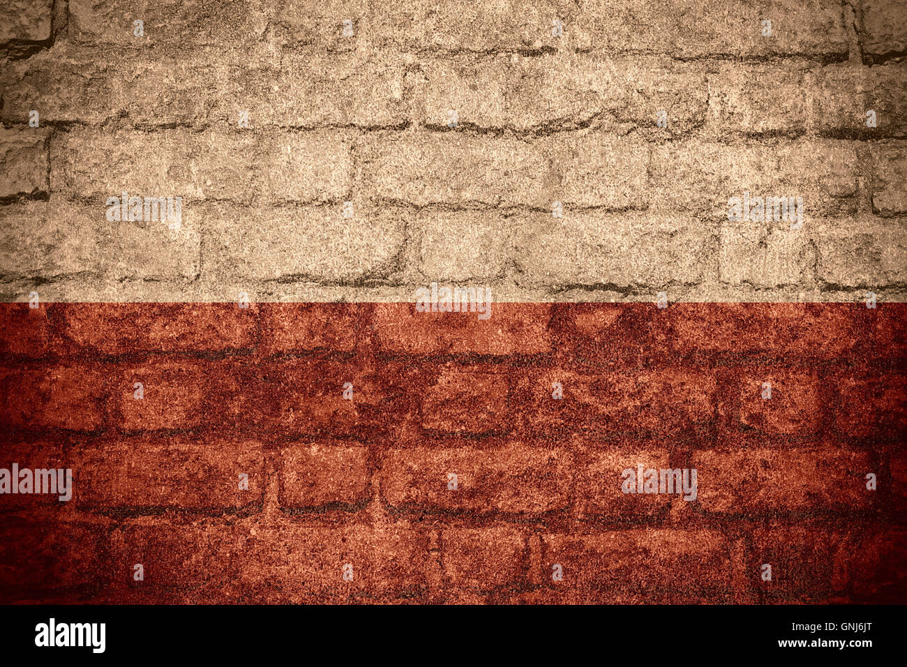 flag of Poland or Polish banner on brick texture Stock Photo - Alamy