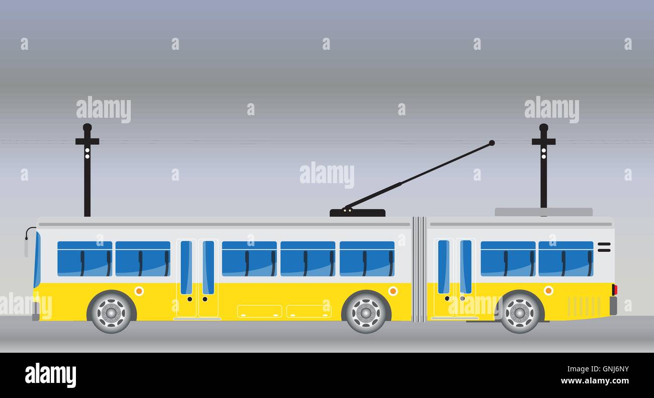 Passenger trolley bus Stock Vector Images - Alamy